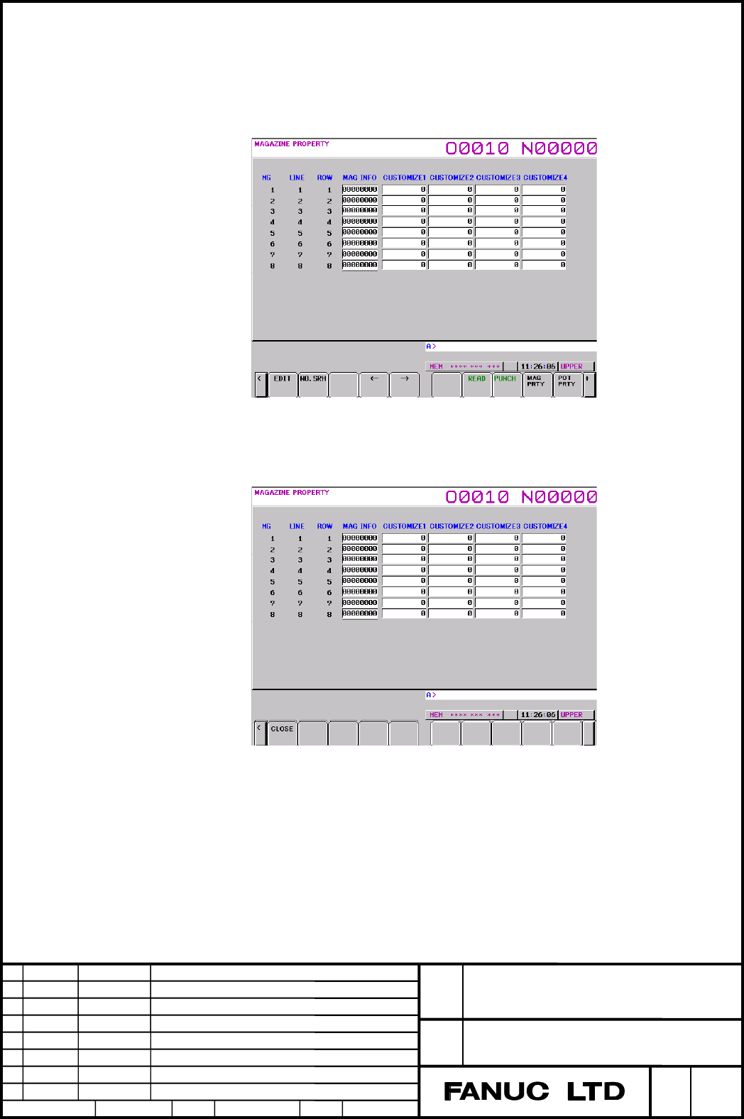 FANUC Series 30i/31i/32i-MODEL A, Tool Management Function Magazine Property/Pot Property ...