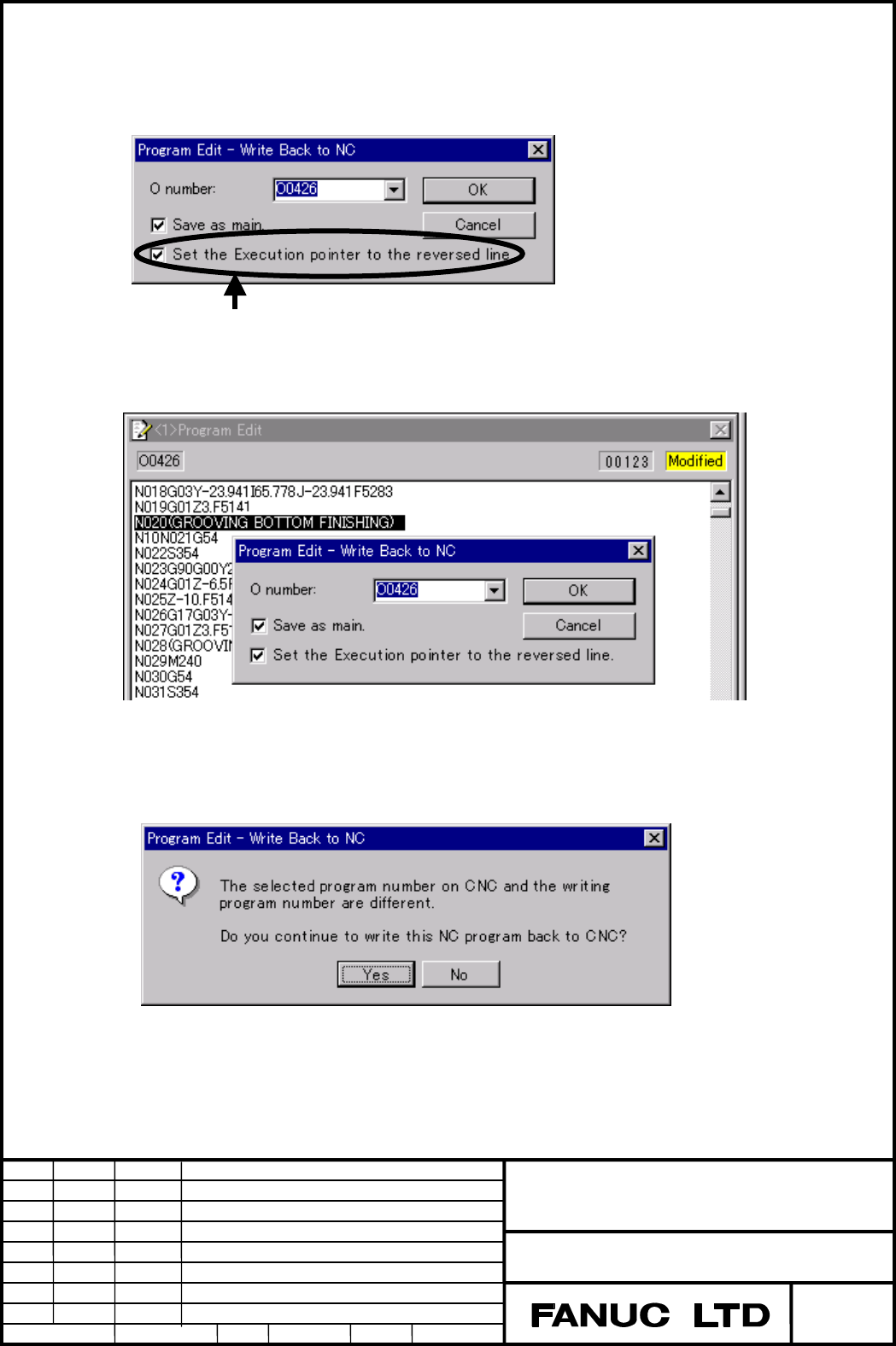 Fanuc Open Cnc Basic Operation Package 1 Specifications Of Execution Pointer Setting Function